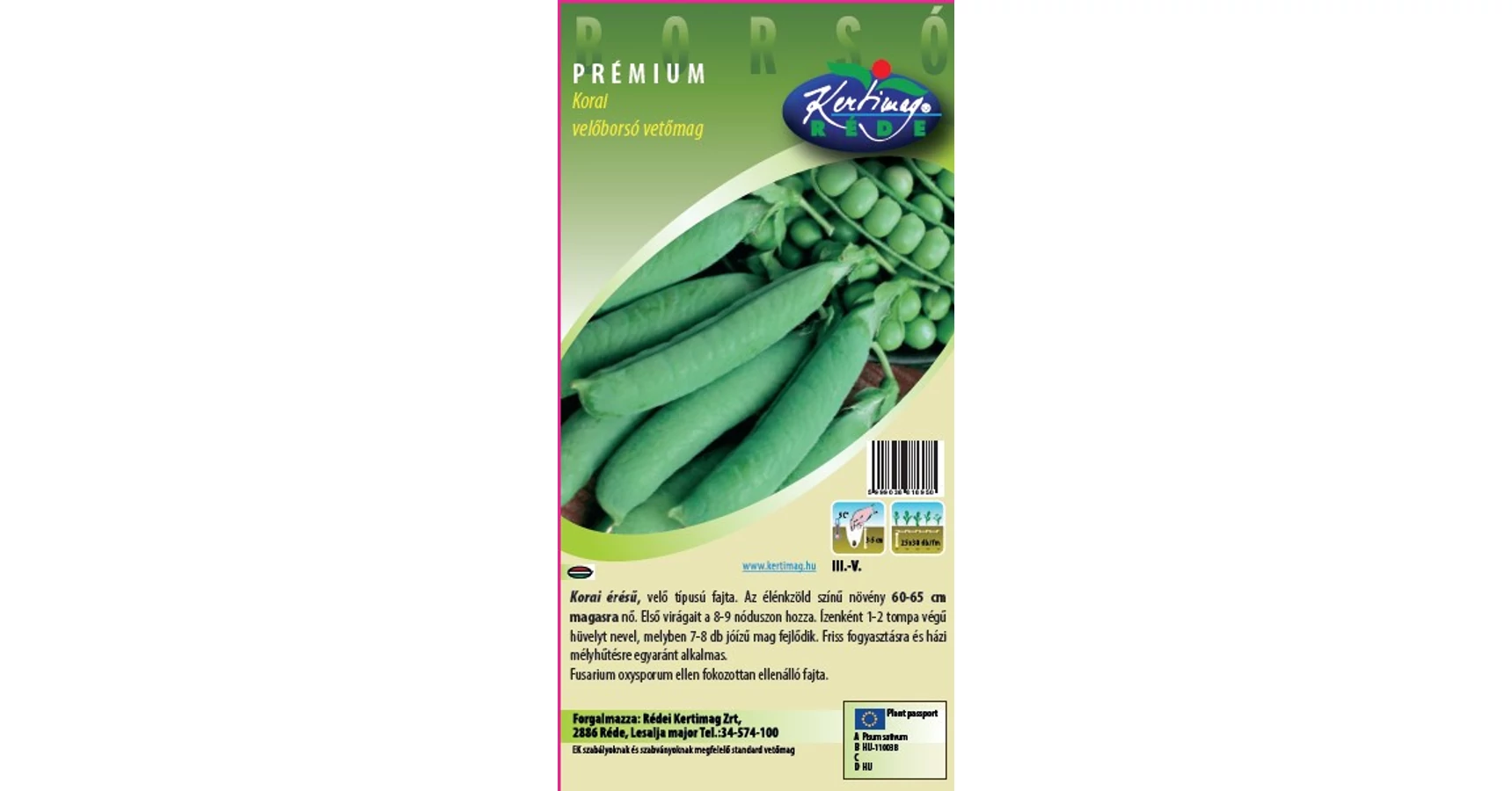 Borsó Prémium (korai) 250g RÉDEI - Borsó